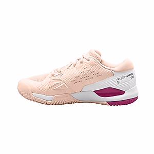 WILSON Women's Rush Pro Ace Sneaker, Scallop Shell/White/Baton Rouge, 8.5