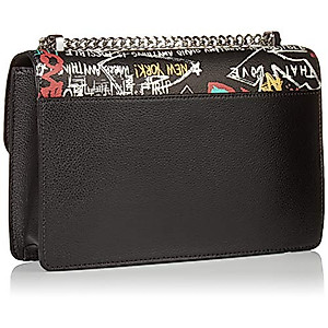 DKNY womens Dkny Elissa Lg Shoulder Bag, Black Graffiti, One Size US