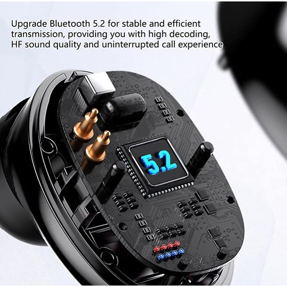 Wireless Touch Earbuds with Active Noise Cancellation New Version Bluetooth 5.2 Sport 3D Stereo Built-in Microphone, Immersive Premium Sound Long Distance Connection Headset Charging Case (BH315)