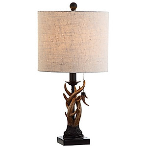 JONATHAN Y JYL1031A Gaston 20.5" Resin Mini LED Table Lamp, Farmhouse, Traditional, Cottage, Rustic, Office, Living Room, Family Room, Dining Room, Bedroom, Hallway, Foyer, Brown