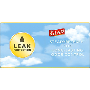 GLAD ForceFlex Tall Drawstring Trash Bags, 13 Gallon Grey Trash Bags for Tall Kitchen Trash Can, Fresh Clean with Febreze Freshness to Eliminate Odors, 80 Count - Packaging May Vary