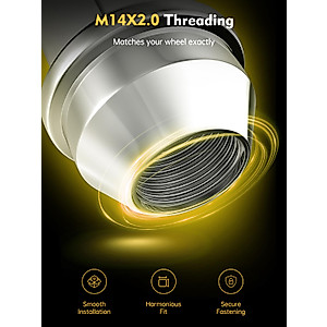 MIKKUPPA M14x2.0 Lug Nuts - Replacement for 2003-2014 Ford F150 Expedition Lincoln Navigator Factory Wheels - 24pcs 13/16 Hex 2 Inch Chrome OEM Factory Style Large Acorn Seat Lug Nuts