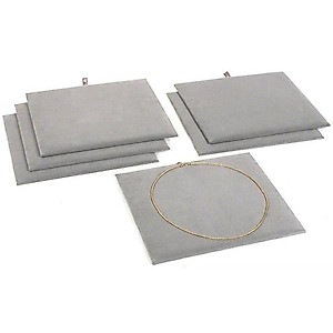 FindingKing 6 Jewelry Display Pad Tray Insert Gray Velvet Showcase