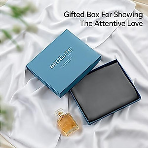 BEDELITE Satin Pillowcase for Hair and Skin, Upgraded Satin Pillow Cases Standard Size with Hidden Zipper 20x26 Inches, Ultra Smooth and Soft Cooling Pillow Cases for Hot Sleepers(Grey, 1 Pack)