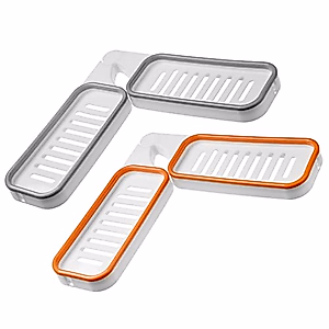 Beaupretty Shampoo Holder Organizer 2Pcs Corner Shower Shelf Shower Caddy Adhesive Bathroom Shelf Kitchen Storage Racks Organizer for Shampoo Conditioner Kitchen Livingroom Wall Mount Shower Rack