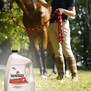 Absorbine ShowSheen Hair Polish & Detangler for Mane, Tail & Coat, Healthy Hair Growth & Radiant Shine, 128oz Refill Jug