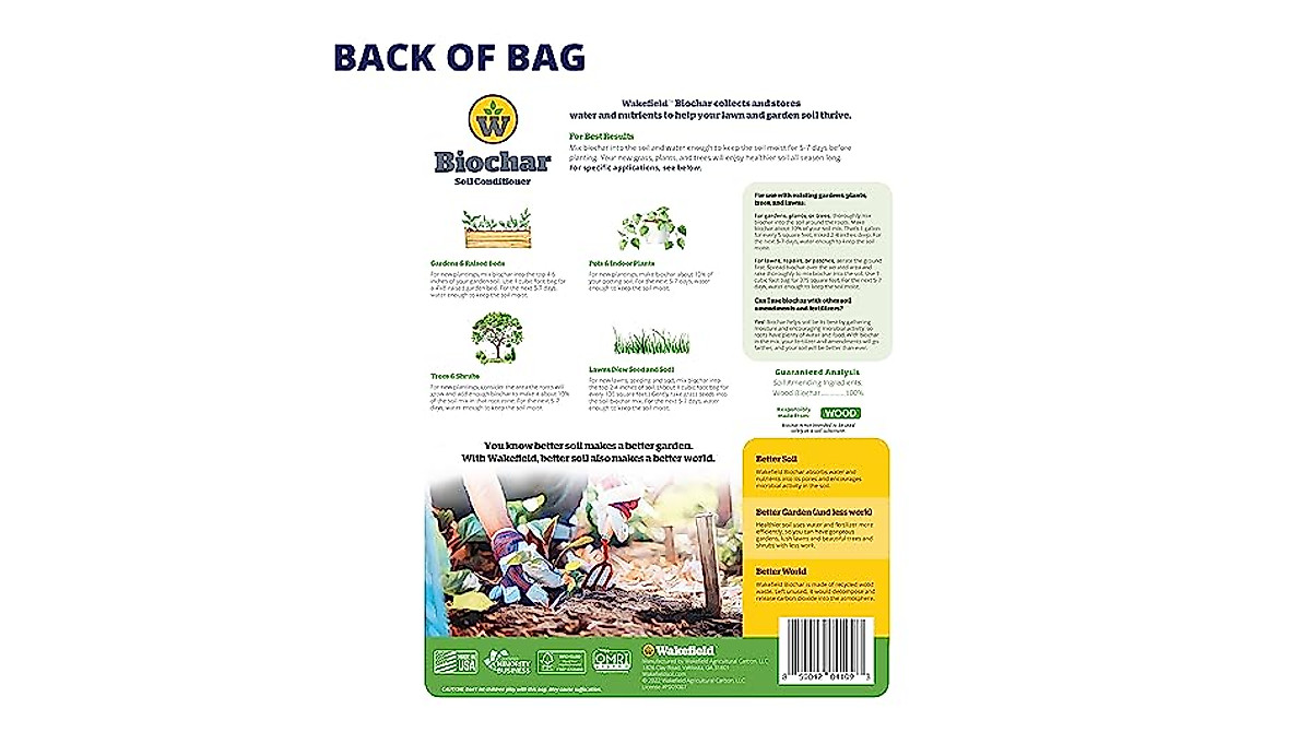 Wakefield BioChar - Premium Soil Conditioner for Gardens