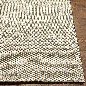 SURYA Coil Bleached Natural Jute Area Rug,4' x 6',Off-White
