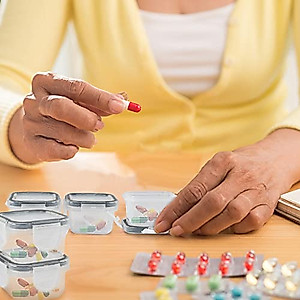 Amytalk Mini Salad Dressing Containers Reusable Plastic Sauce Containers Small Sauce Condiment Cups with Lid for Lunch Box Picnic Travel (Black)