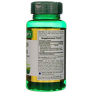 Nature's Bounty Ginkgo Biloba Capsule 120 mg 100 ea