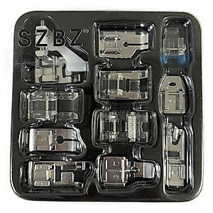 11Pcs Presser Feet, Sewing Machine Kit Household DIY Spare Parts Accessories for Sewing Machine Brother Singer Janome Toyota