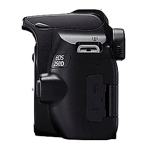 Canon EOS 250D (Rebel Sl3) DSLR Camera Body Only (No Lens) + 32GB Memory + Case + Tripod (20pc Bundle) (Renewed)