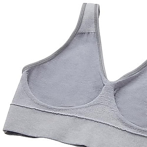 Hanes Women's Cozy Seamless Wire-Free Bra, Gravel Grey Heather, X-Large