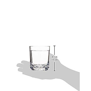 Drinique Elite Tumbler Unbreakable Tritan Iced-Tea Glasses, 12 oz (Set of 4), Clear