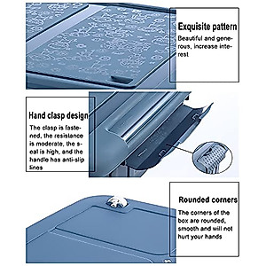 Easy Move Groceries Organizer Plastic Storage Bins Baskets for Clothes Shoes Blankets,Under Bed Lidded Storage Bins,Large Capacity Storage Box Containers with Wheels-Yellow 11l(11x9x6.6inch)