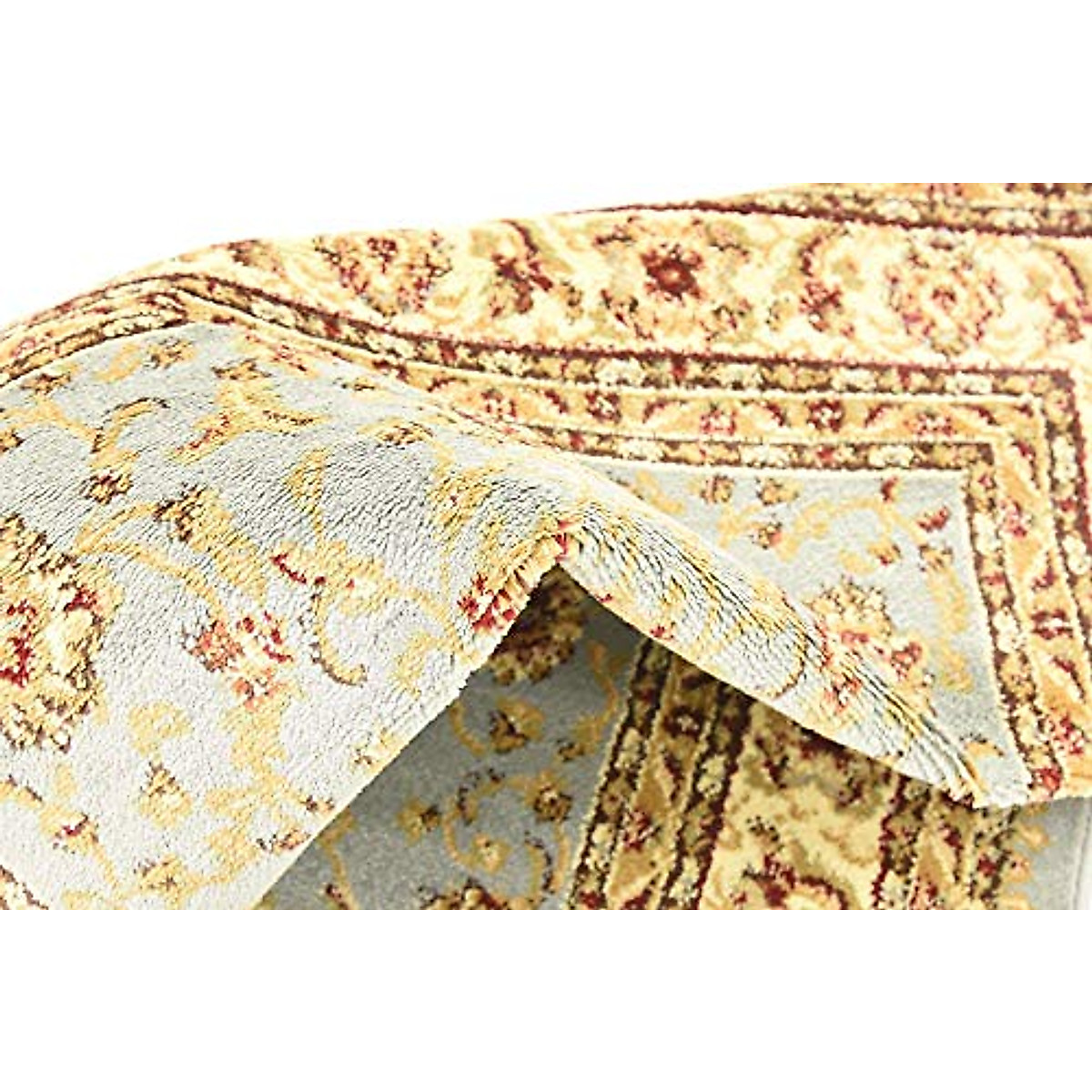 Unique Loom Voyage Collection Traditional Oriental Classic Intricate Design Area Rug (4' 0 x 6' 0 Rectangular, Light Blue/Gold)