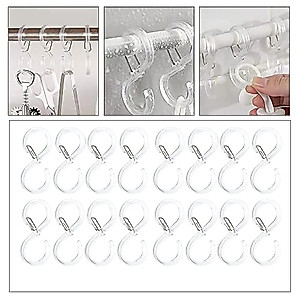 8 Pcs S Hooks Safety Buckle Hook Hanging Hooks for Hanging Pots and Pans Plants Clothes(Transparent)