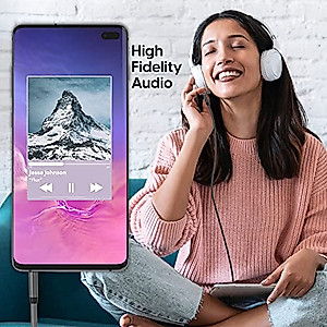 TALK WORKS Aux Cable 3.5mm Audio Cord for Car - 6ft Long Heavy-Duty Male to Male Jack Extension & Adapter Aux Cord for iPhone, Android, Samsung Galaxy, Headphones, Slate - 2 Pack