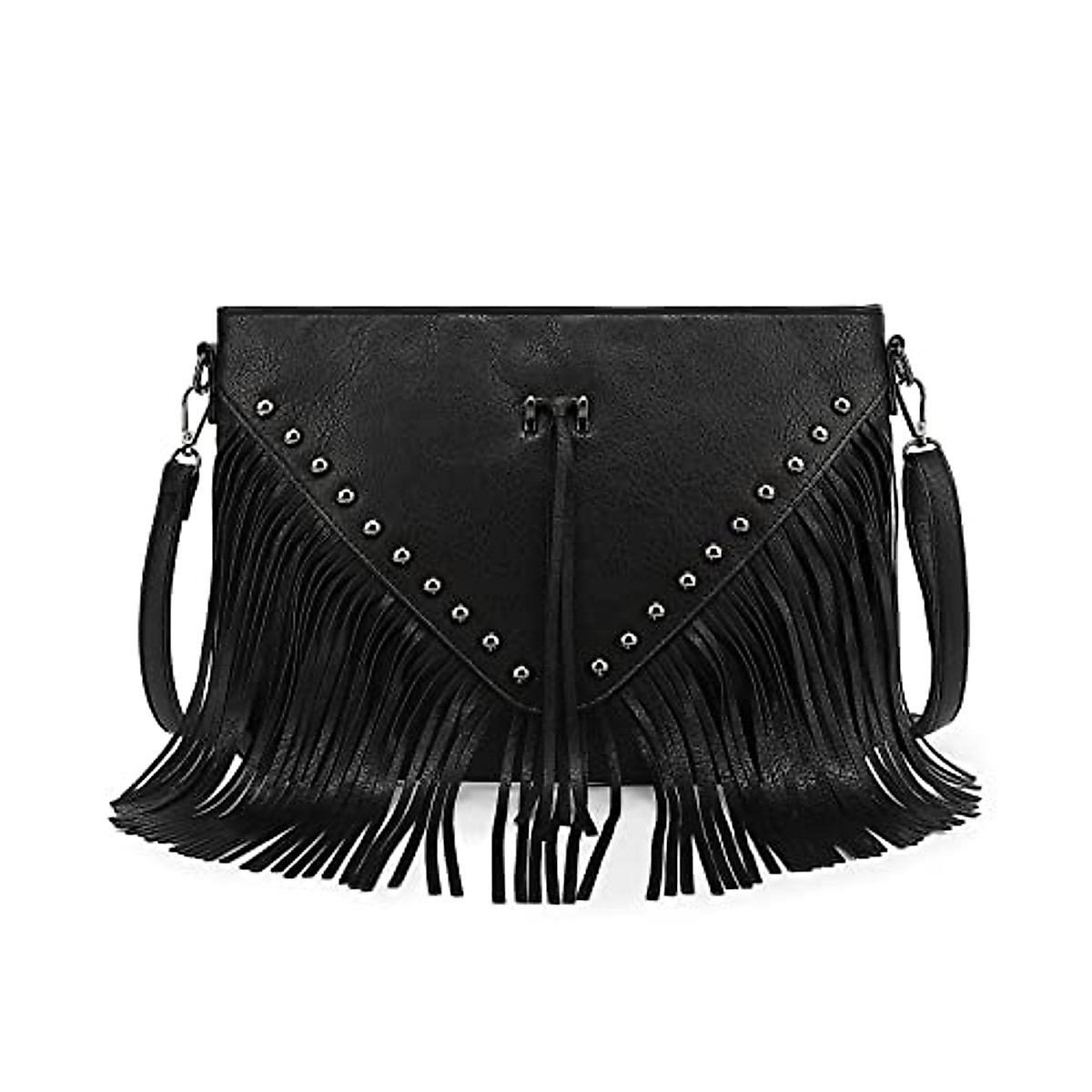 Western Fringe Purse Crossbody Bag for Women, Vintage Leather Fringe Crossbody Purse, Boho Shoulder Purse with Fringe