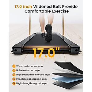 UREVO 2 in 1 Under Desk Treadmill, 2.5HP Folding Electric Treadmill Walking Jogging Machine for Home Office