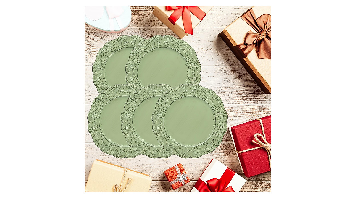 Leemxiiny Green Charger Plates for Elegant Table Setting