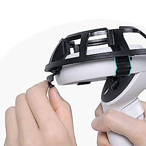 Ronyme Anti-Shock Controller Frame Guard Cover Protective for Oculus Quest 2 Anti-Throw Handle Protective Practical Non Slip Dustproof