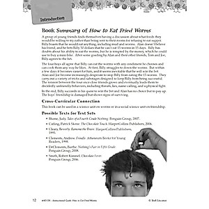 How to Eat Fried Worms: An Instructional Guide for Literature - Novel Study Guide for Elementary School Literature with Close Reading and Writing Activities (Great Works Classroom Resource)