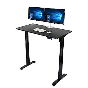 Bookshelf Height Adjustable pc Computer Gaming Desk, Modern Simple Home Office Desks Table, Electric Lifting Table with Control Panel and Anti-Collision Protection
