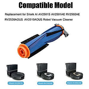 2-Pack Replacement Parts Brush Roll Compatible for Shark AI AV2511AE AV2501S AV2501AE RV2502AE RV2520AOUS AV2510AOUS RV2410WD RV2610WA RV2610WD RV2620WD Roller Brush Main Brush Robot Vacuum Cleaner