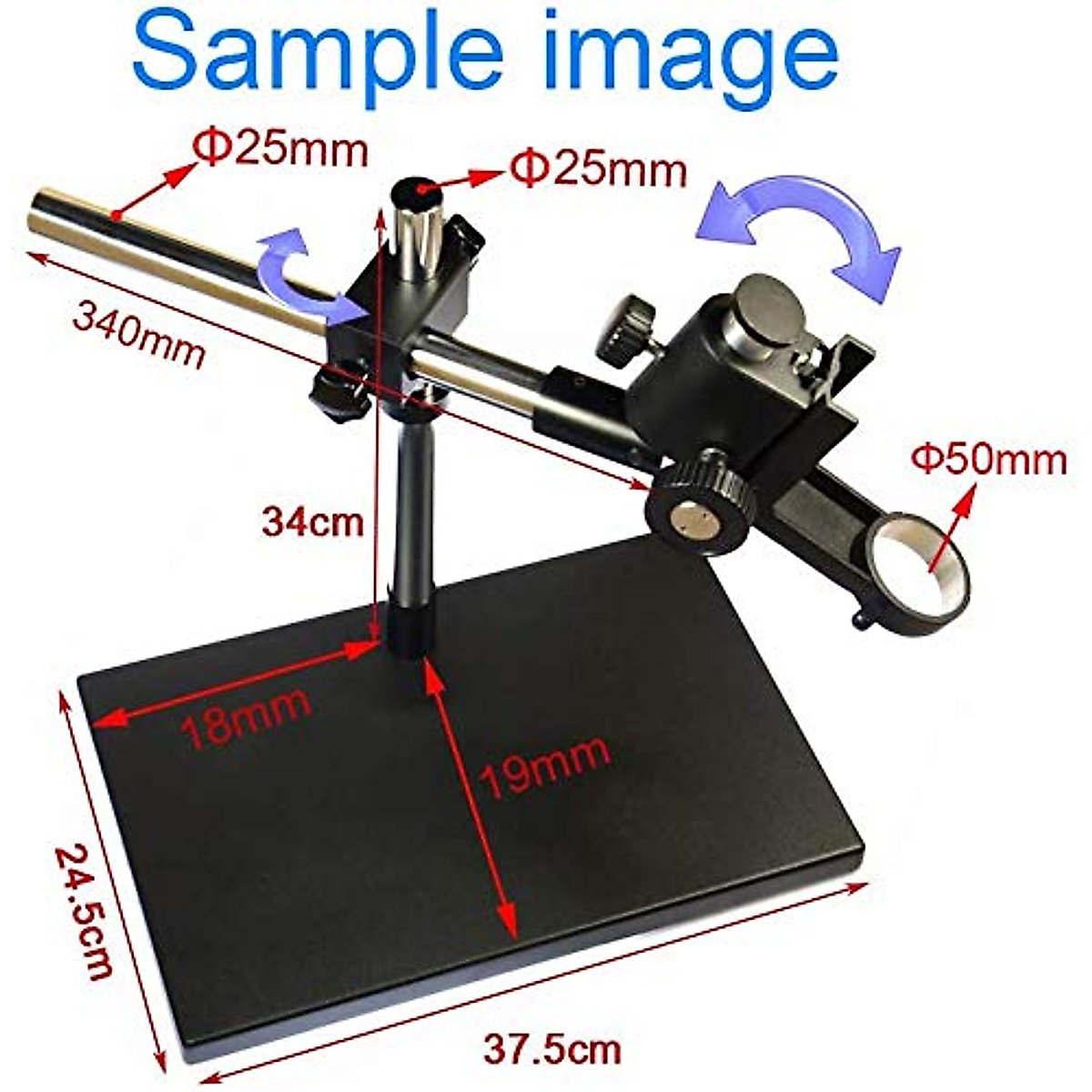 14MP HDMI Microscope Camera Remote Control Kit for Industry Lab PCB USB Output TF Card Video Recorder +180X C-Mount Lens + Big Stereo Stand +144 LED Light