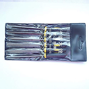 WYZBEN Mini File Set Microtech Needle Rasp Filling Tool Woodworking Files Hobby Hand DIY Folder Metal Filing Flat Wood Carving Tools - (Color: CD-140)
