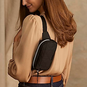 Vera Bradley Performance Twill Mini Belt Bag Sling Crossbody, Black