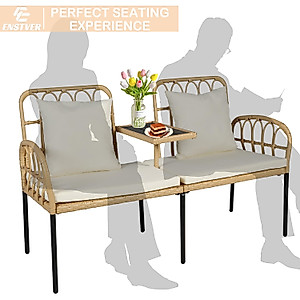 ENSTVER Outdoor Rattan Loveseat