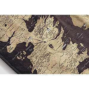 Game of Thrones Westeros Throw Blanket - Measures 46 x 60 inches - Fade Resistant Bedding Super Soft Fleece Bedding (Official Game of Throne Product)