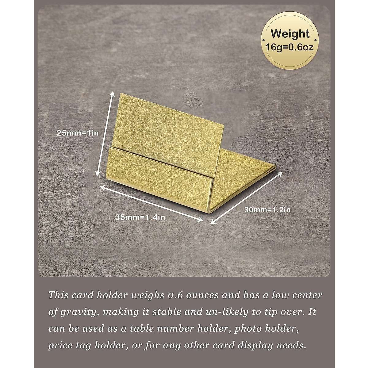 PODUFF Gold Table Number Holders, 12-Pack Metal Place Card Stands & Picture Holders with Storage Box - Ideal for Weddings, Anniversaries, and Parties