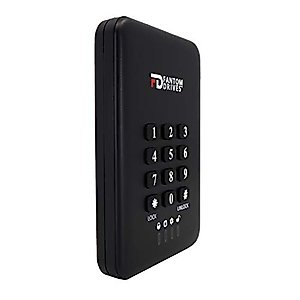 Fantom Drives FD 2TB Encrypted SSD - DataShield 256-Bit AES Hardware Encrypted - USB 3.2 Gen 1-5Gbps - Compatible with Mac/Windows/PS4/Xbox (DSS2000)