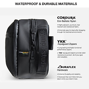 SYMPL 5L Waterproof Small Black Sling Crossbody Adjustable Shoulder Bag for Men Women, Eco-Friendly Multipurpose use as Toiletry, Dopp Kit, Everyday Pack for Hiking,Travel,Camera Gear, Fits iPad 10"