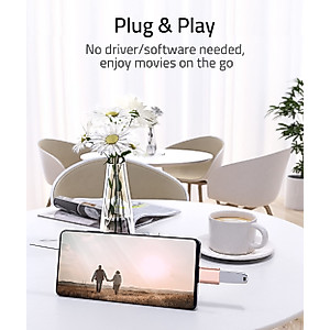 Syntech [2 Pack USB Male to USB3 Female Adapter Compatible with iPhone 16 Pro Max iMac iPad Mini/Pro 2023 Pro MacBook Air 2020 and Other Type C Devices, Rose Gold