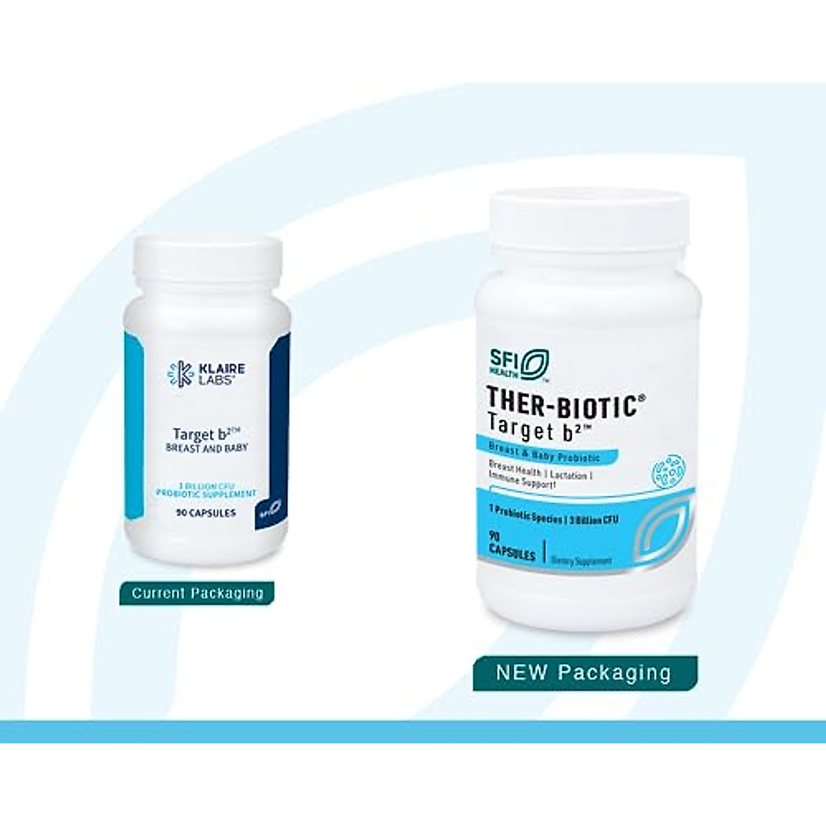 Klaire Labs Target B2 Breastfeeding Probiotic - Support Nursing & Infant Immune Health with Lactobacillus Fermentum - Support Baby Immune Health Through Nursing - Shelf-Stable for Women (90 Capsules)