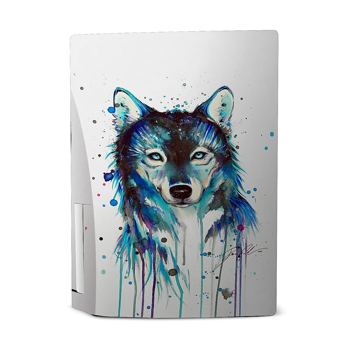 Head Case Designs Officially Licensed Pixie Cold Ice Wolf Art Mix Vinyl Faceplate Sticker Gaming Skin Case Cover Compatible with Sony Playstation 5 PS5 Disc Edition Console & DualSense Controller