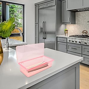 DOITOOL Flatware Tray with Lid and Drainer, Tableware Utensil and Cutlery Drawer Organizer with Lid Covered Silverware Tray to Keeps Your Cutlery Organized and Protected (Pink)