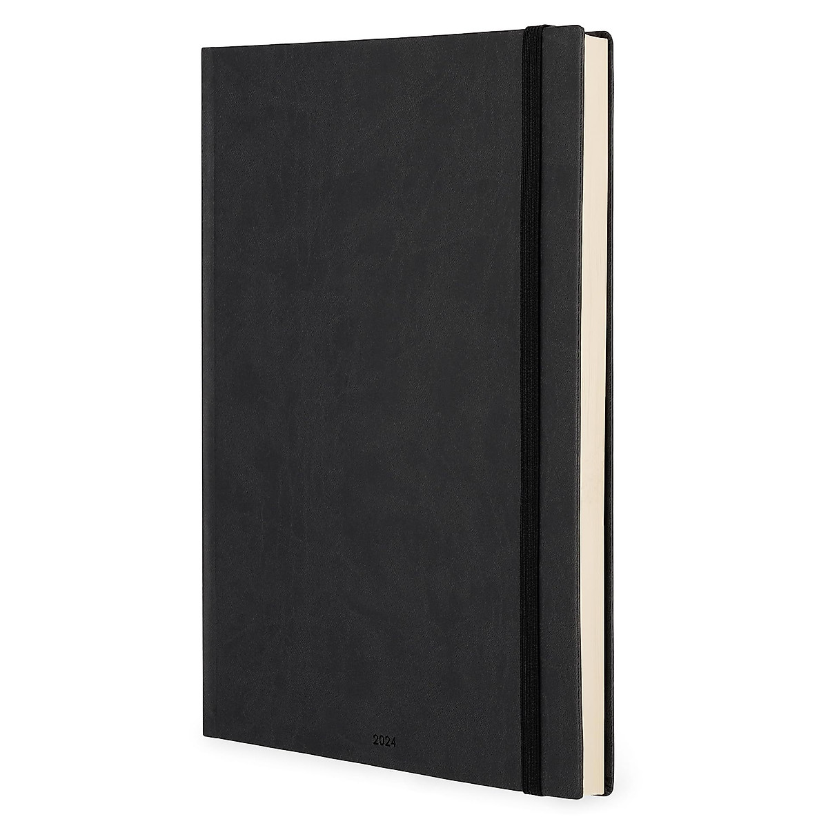 Legami - Maxi Daily Diary, 13 Months, from January 2024 to December 2024 with Weekly Planner January 2025, 400 Detachable Pages, Elastic Closure, Address Book, 21 x 29.7 cm, Black Onyx