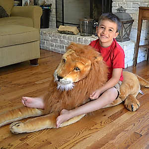 Melissa & Doug Giant Lion - Lifelike Stuffed Animal (over 6 feet long)