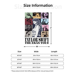 50X40in Music Album Covers Soft Flannel Throw Blanket Singer 1989 Fleece Plush Blanket Music Lover Blanket for Couch Party Tapestry All Season (Style-1)