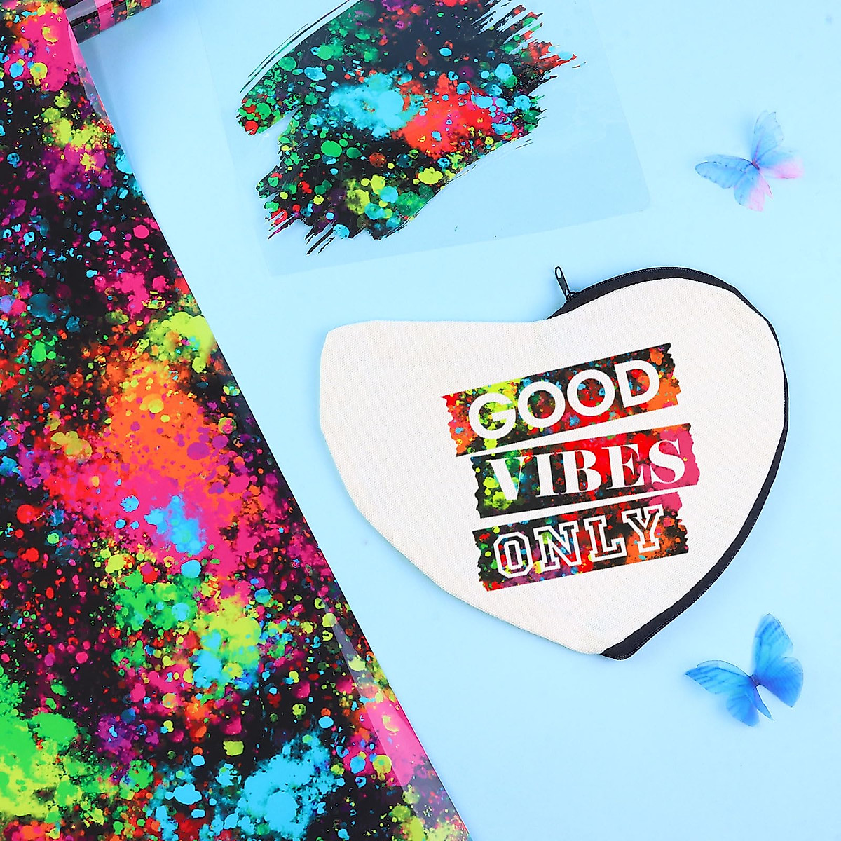 Tintnut Splash Heat Transfer Vinyl Roll - 12 Inch * 5ft Mutilcolor Watercolor Ink Patterned HTV Splatter Iron On Vinyl DIY T-Shirts Hats Clothes Canvas Bags for Cricut or Silhouette Cameo