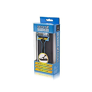 RazorPit Slide Razor Blade Sharpener, Cleans & Sharpens Blades, Black