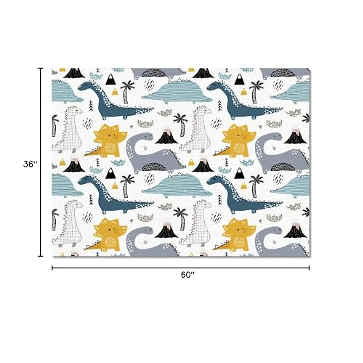 Dinosaur Area Rug 3'x5' for Kids Nursery Room Boys & Girls Room Cartoon Cute Art Rugs Soft Shag Rugs Non-Slip Entryway Carpet Non-Shedding Playing Mat for Living Room Bedroom Washable Rug