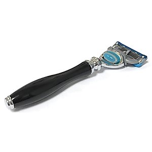 G.B.S Men's Shaving Razor, Sleek Style Handle Compatible With 5 Blade Razor Blades, Black