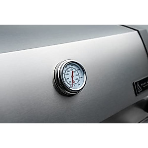 Mont Alpi MAi805 44-inch 6-Burner 115000 BTU Stainless Steel Gas Outdoor Kitchen Bar Barbecue Modular Island Grill w/ Infrared Side & Rear Burners + Granite Countertops + Storage Cabinets & Drawers