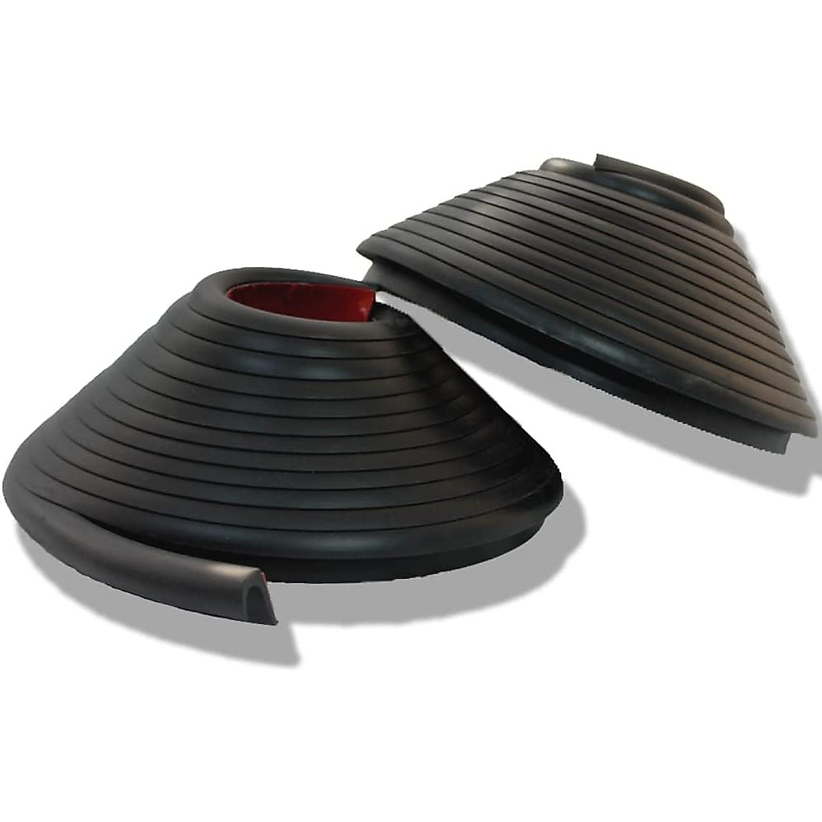 RV Rain Gutter,40 Feet Length, PTE Black Flexible Roof Rain Diverter Strip, Dril Rail for Cars, Cabins, Pavilion,Self Adhesive, Roof Gutter to Channel Water Away（Black）